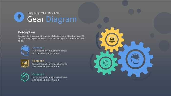 "Optimizing Your Computer Screen Efficiency With Gears And Icons" PowerPoint | Template Free ...