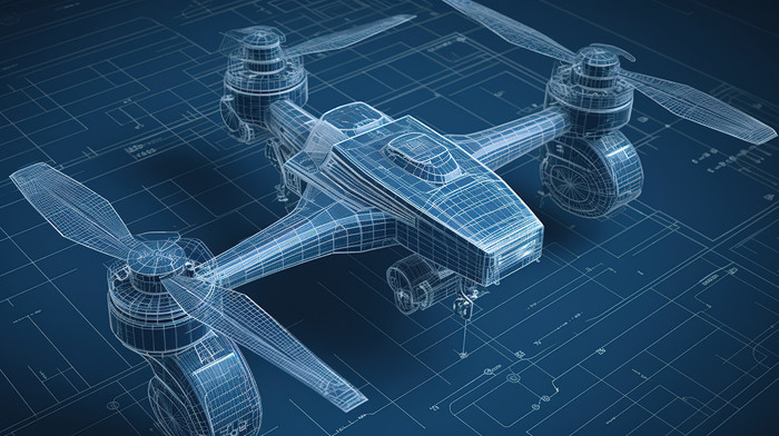 Blueprint Schematic Of A Drone On Backgrounds | JPG Free Download - Pikbest