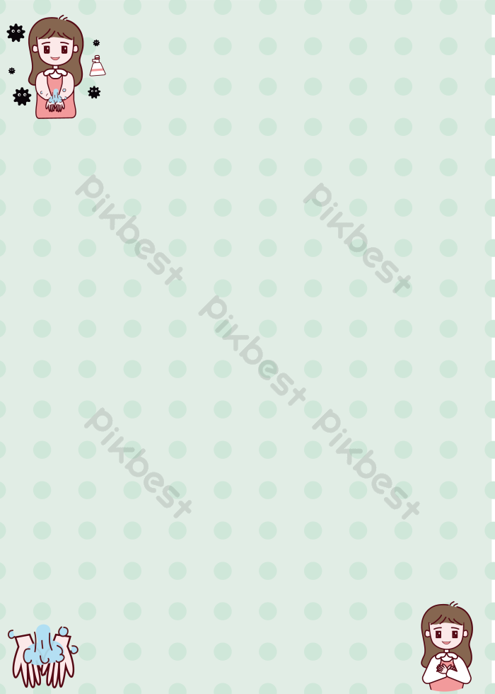 Geometric Characters Green Cartoon Character Background | AI Free ...