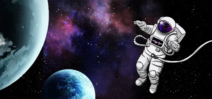Cosmic Space Astronaut Planet Background | PSD Free Download - Pikbest