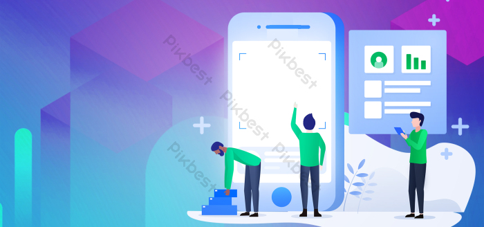 Simple Gradient Flat Event Two-dimensional Code Promotion Background ...