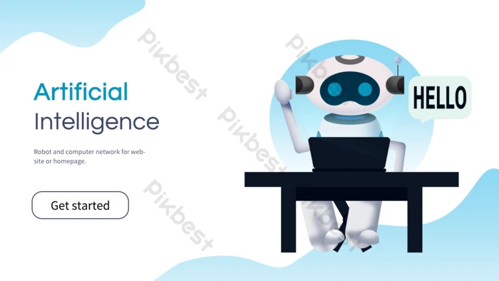 Artificial Intelligence Ai Technology Background With Robot Banner | PSD Free Download - Pikbest
