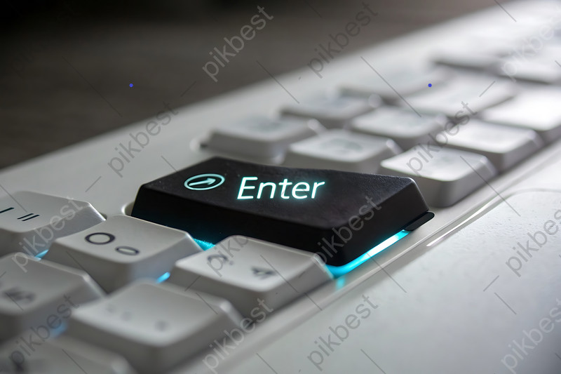 Keyboard With Glowing Enter Key Representing Secure Access And Strong Passwords Backgrounds ...