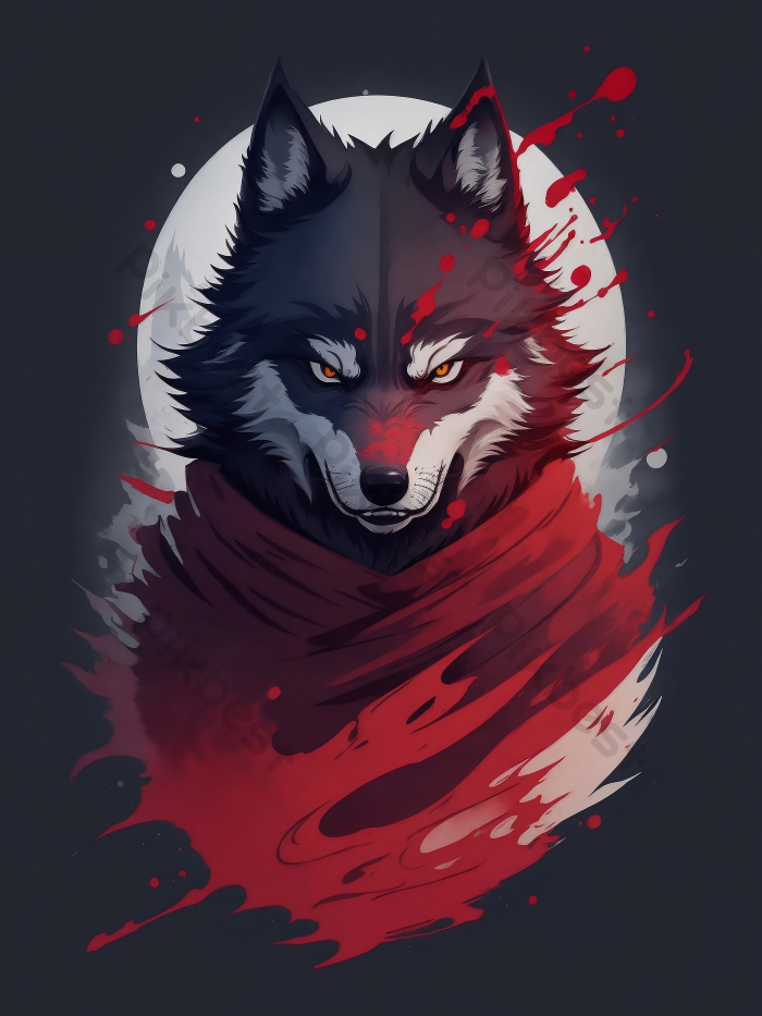 Red Fox Portrait Bright Colorful Paints Smudges Spatter Drip PNG Images ...