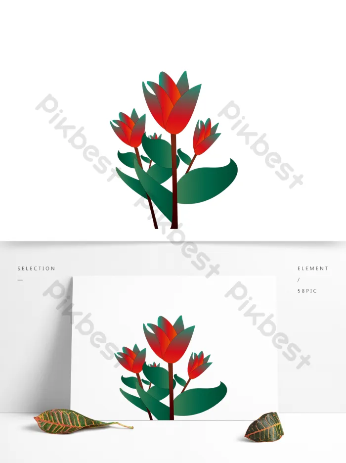 Vektor Gradient Na Elemento Ng Magic Leaf | Imahe ng PNG AI Libreng ...