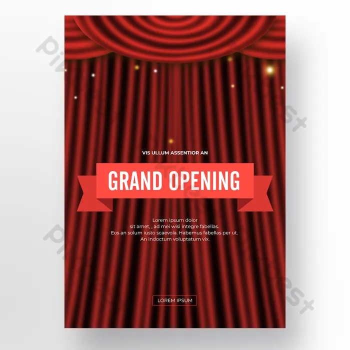 Red Texture Opening Ceremony Curtain Poster | PSD Free Download - Pikbest
