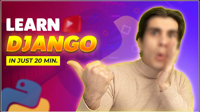 Learn DJANGO Tutorial Youtube Thumbnail Template Downlead | PSD Free Download - Pikbest