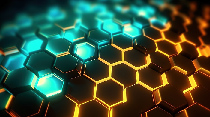 Hexagon Abstract Futuristic Hexagonal Surface A Captivating With Digital Design And Dynamic ...