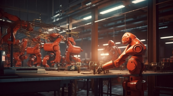 System Operation Factory Automation 3d Rendering Of Technician Operating Robot Control ...