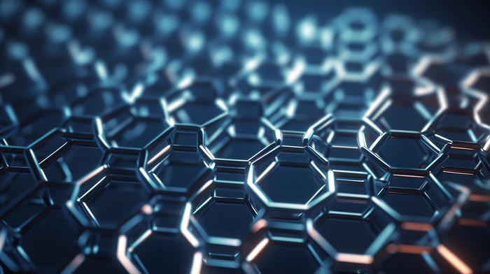 Geometric Hexagon Close Up Of Hexagonal Form In Abstract Nanotechnology