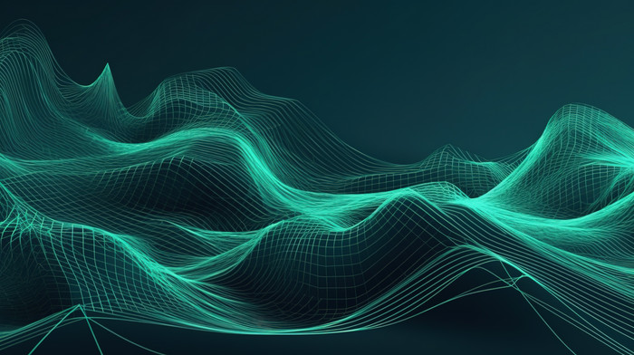 Low Poly Wave Background With Connecting Dots And Lines In Abstract Polygonal 3d Rendering