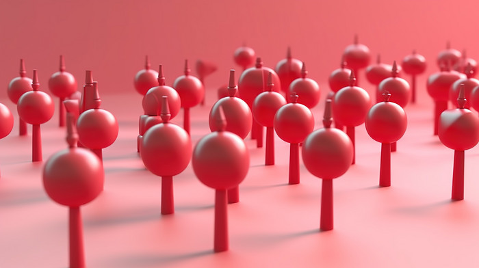 Assorted Red Push Pins In Various Positions On A Soft Pastel Background 3d Rendering Backgrounds ...