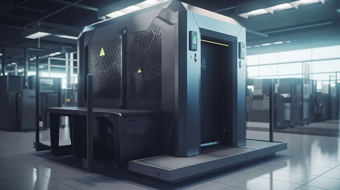 Scanner Airport Security Checkpoint 3d Machine Digital Rendering Backgrounds Free Download