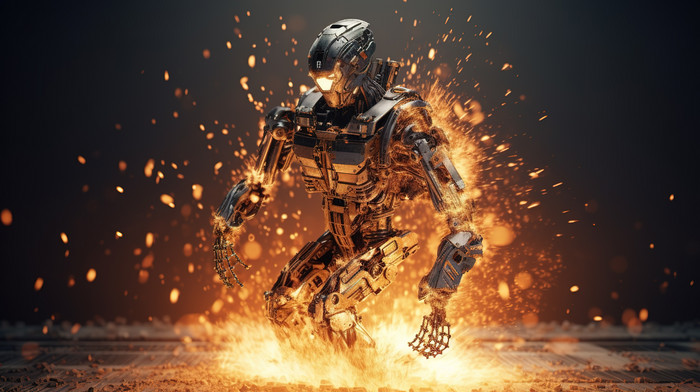 Stun Pixelated Ai Robot Explosion In Stunning 3d Render Backgrounds | JPG Free Download - Pikbest