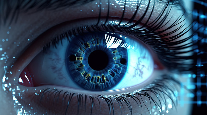 Iris 3d Render Concept Of Recognition For Enhanced Biometric
