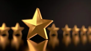 Depicting 3d Rendered Isolated Icon A 2 Star Rating Concept On Neutral Background Backgrounds ...