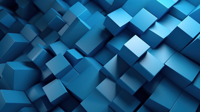 Abstract Geometric Shape Rendering Of 3d Blue Shapes With Design Backgrounds | JPG Free Download ...