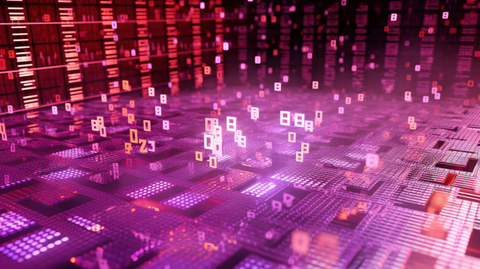 Binary Code Cloud Storage Safeguarding Your Data With Cyber Security 3d Render Backgrounds | JPG ...