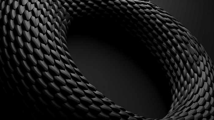 Circular Abstract Monochromatic Illustration 3d Render Of Textured Form Backgrounds Free