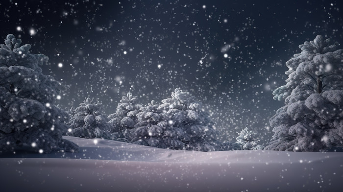 A Snowy Scene Christmas In 3d Rendering With Snowfall Backgrounds | JPG Free Download - Pikbest