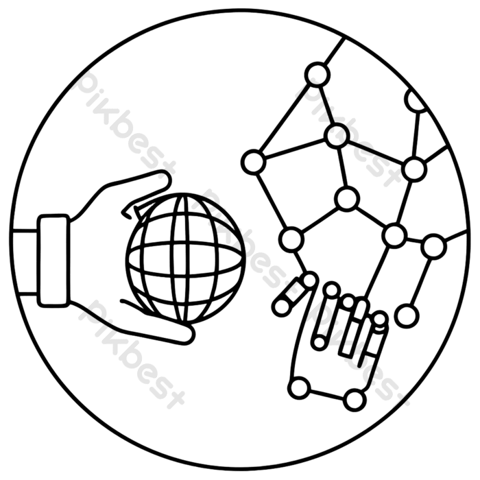 Hand And Human Touching On Global Virtual Network Connection Vector Png Images Free Download